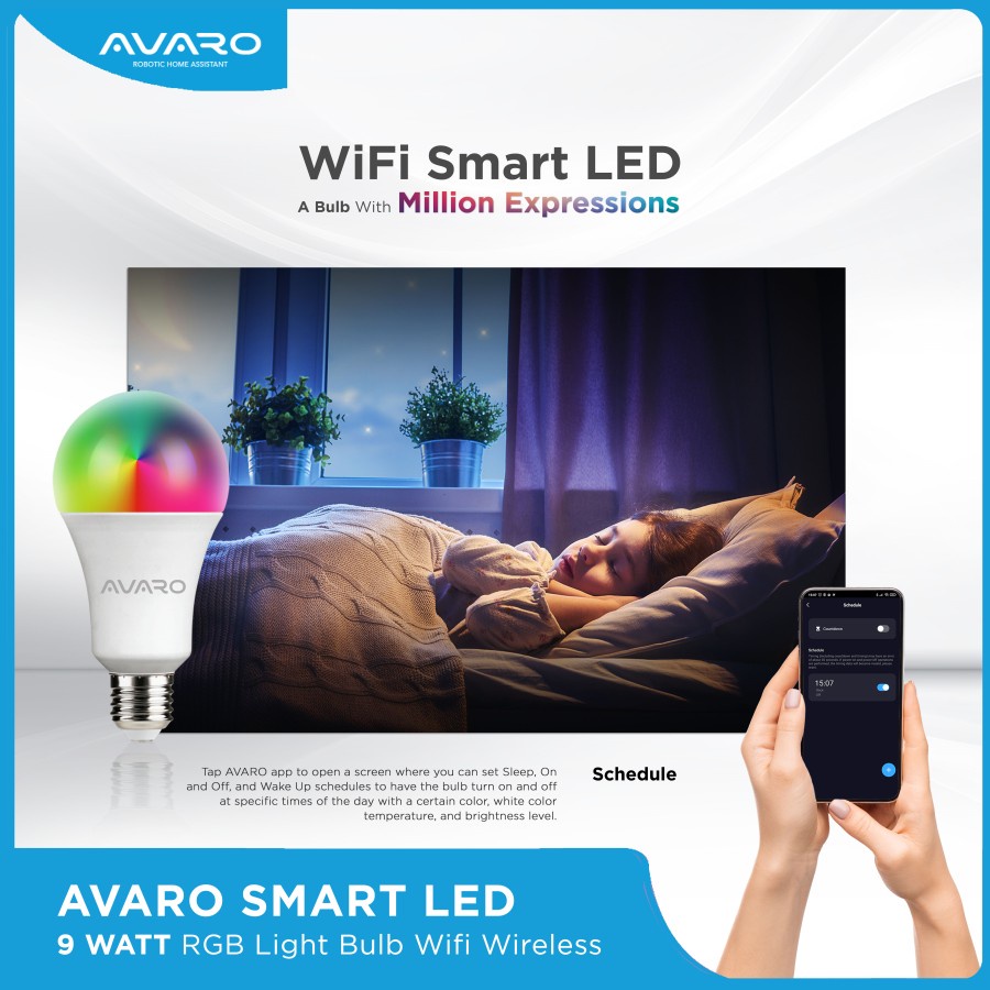 Jual AVARO SMART LIGHT LED BULB RGB WIFI LAMPU BOHLAM PINTAR WIRELESS LAMP | Shopee Indonesia