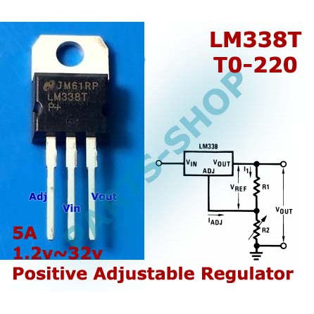 Jual IC LM338T 1.2V-32v 5A LM338 Positive Adjustable Voltage Regulator | Shopee Indonesia