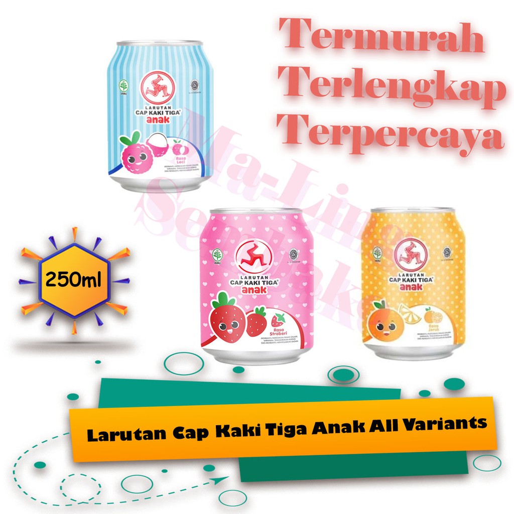 Jual LARUTAN CAP KAKI TIGA PENYEGAR ANAK / JERUK / STROBERI / LECI ...