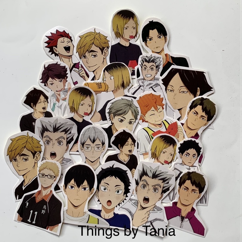 Jual Sticker Haikyuu Anime vinyl (10pcs) Sticker cowok gepeng ganteng ...