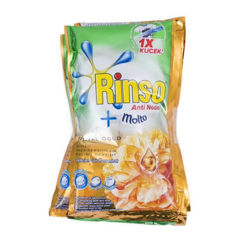 Jual Deterjen Rinso Cair Liquid Anti Noda / Molto / Royal Gold Sachet 1 Renceng Isi 6 Pcs x 40 ...