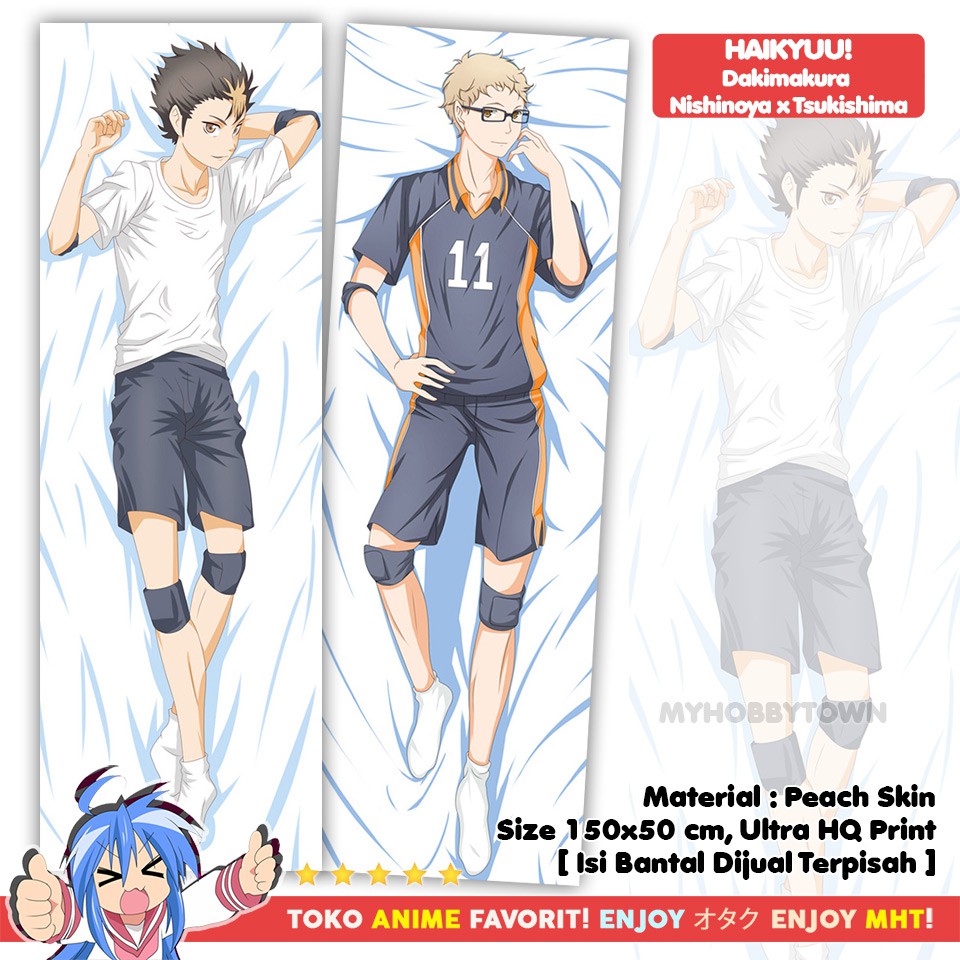 Jual Sarung Bantal Anime Dakimakura Haikyuu : Tsukishima Kei Tsukki ...