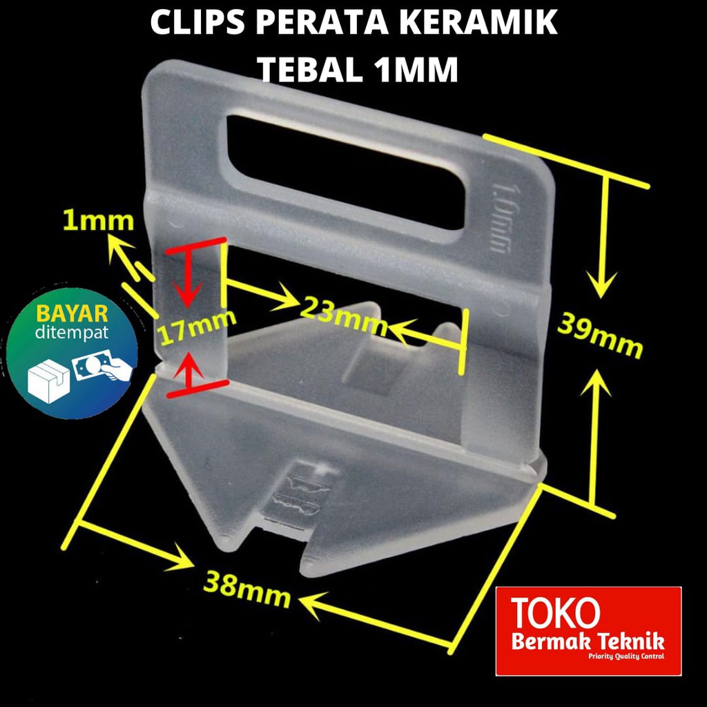 Jual Alat Perata Keramik 100 PCS Clips Klip 1mm nat keramik - alat ...
