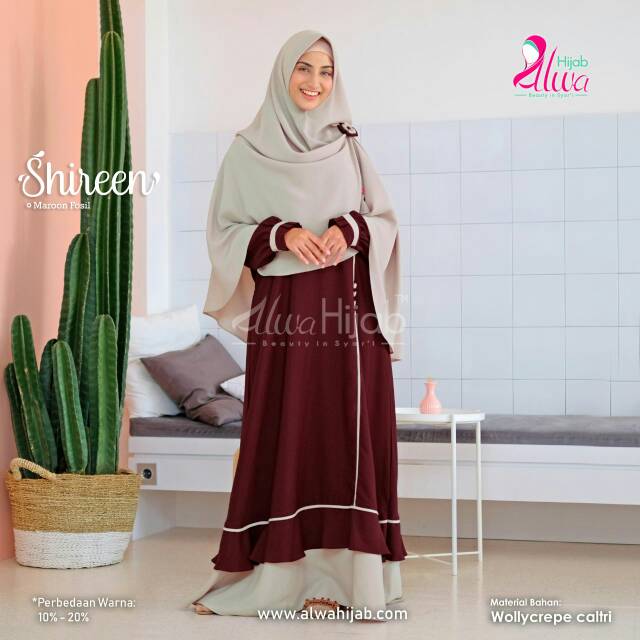 Jual Gamis Shireen SET warna marron fosil | Shopee Indonesia