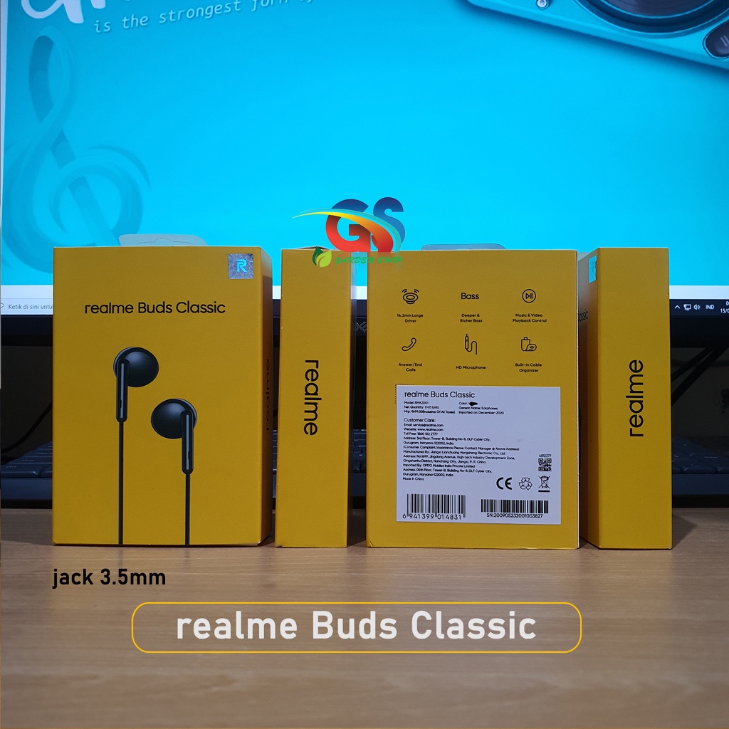 Jual Headset Realme Clasic Original 100% | Shopee Indonesia
