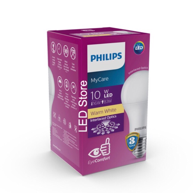 Jual Lampu Bohlam LED Philips 10 Watt Warm White Kuning 10W 10Watt 10 W Shopee Indonesia