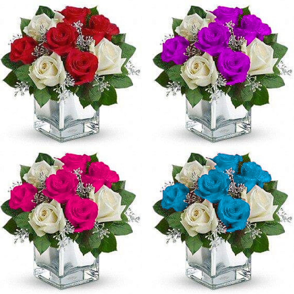 Jual Naindo Bucket Bunga set Plus vas kaca hiasan ruang tamu dan kantor ...