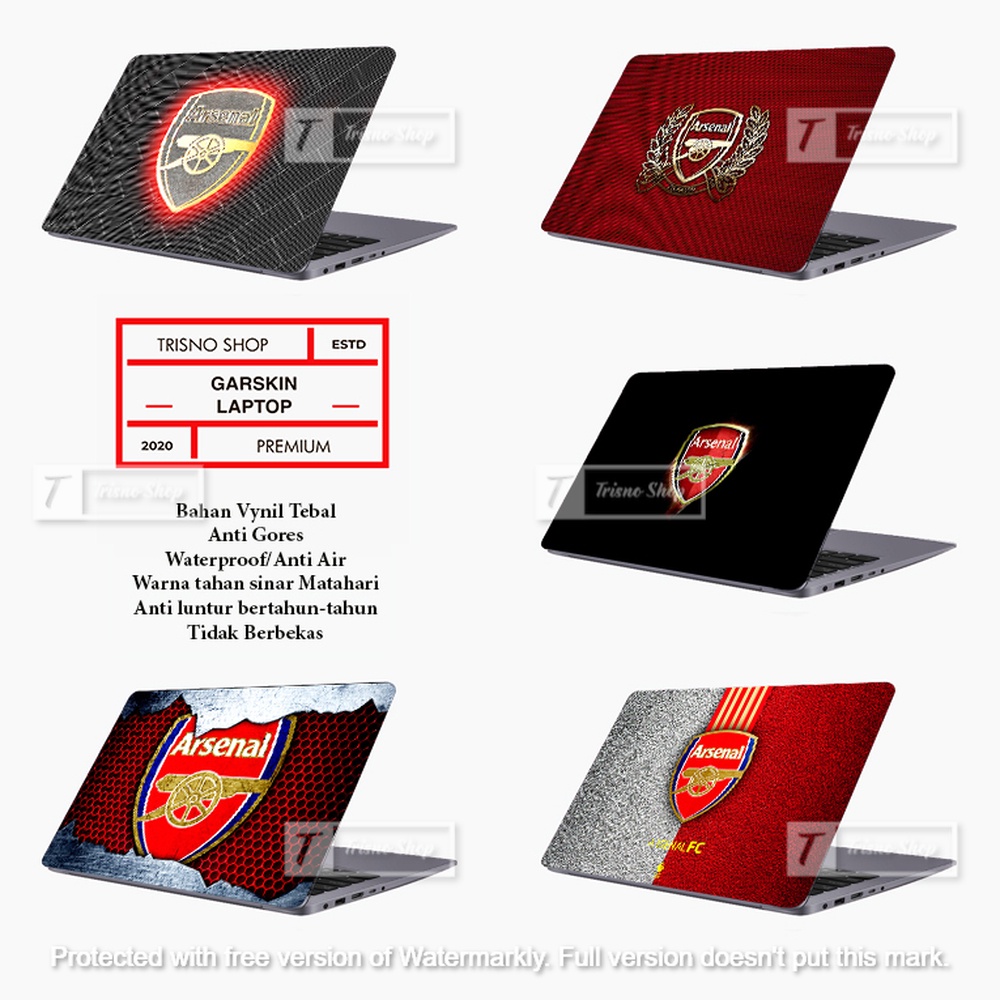 Jual Stiker Laptop | Garskin Laptop | Arsenal + Laminasi | Shopee Indonesia