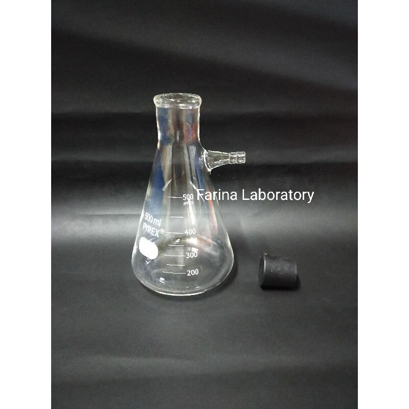 Jual Filtering Flask-Labu Hisap-Erlenmeyer with Napple 500ml Pyrex ...