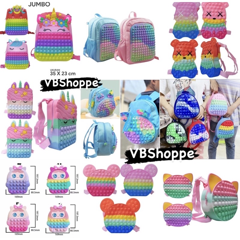 Jual TERBARU NEW MODEL tas pop it viral JUMBO sensory fidget tie die ...