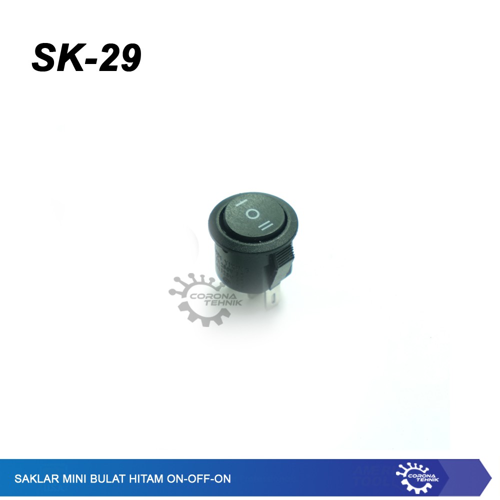 Jual Saklar Mini Bulat Hitam - ON-OFF-ON | Shopee Indonesia