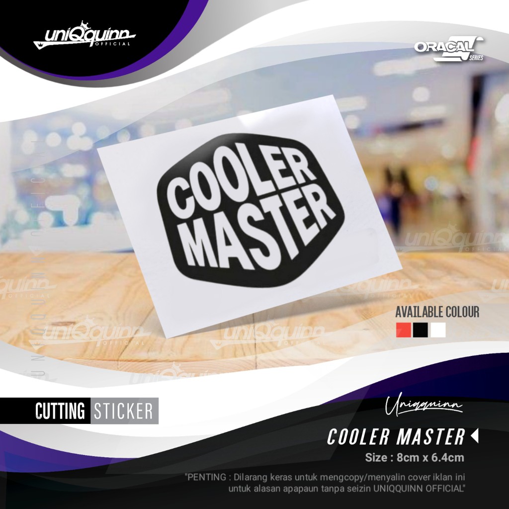 Jual UQ Cutting Sticker Cooler Master | Stiker PC | Skin Laptop ...