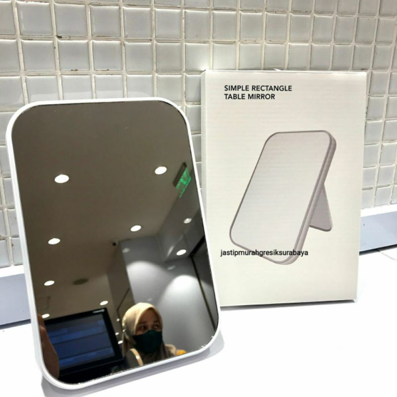 Jual SIMPLE RECTANGLE TABLE MIRROR MINISO CERMIN MINISO KACA MINISO ...