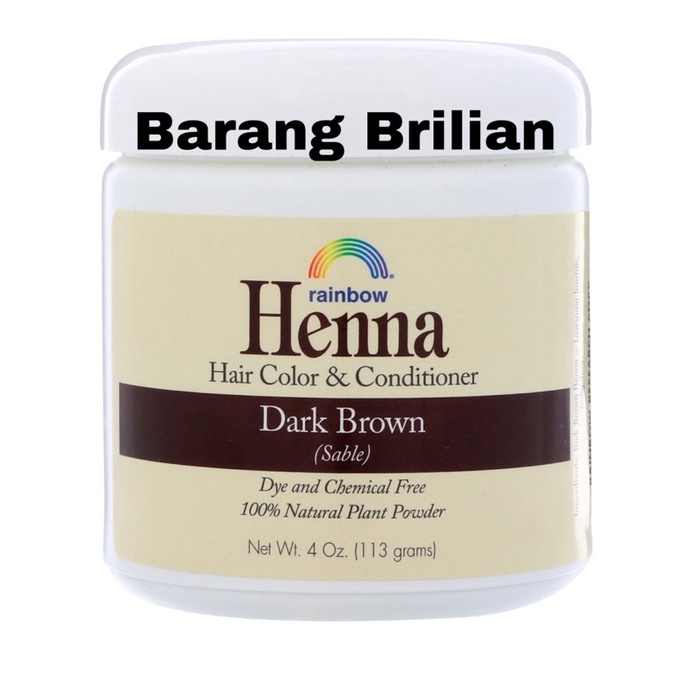 Jual Rainbow Research Henna hair color & conditioner pewarna rambut ...