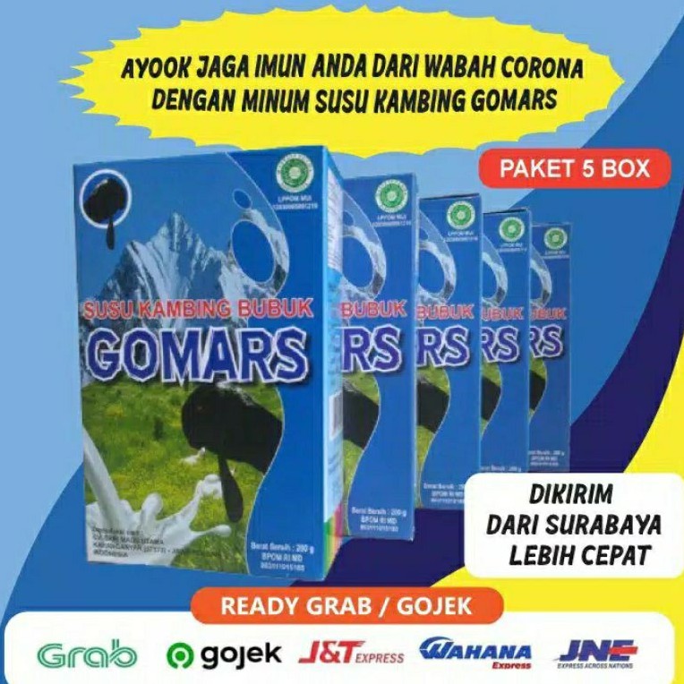 Jual Gomars Susu Kambing Etawa Bubuk - Paket 1 kg - Bisa Campur Varian ...