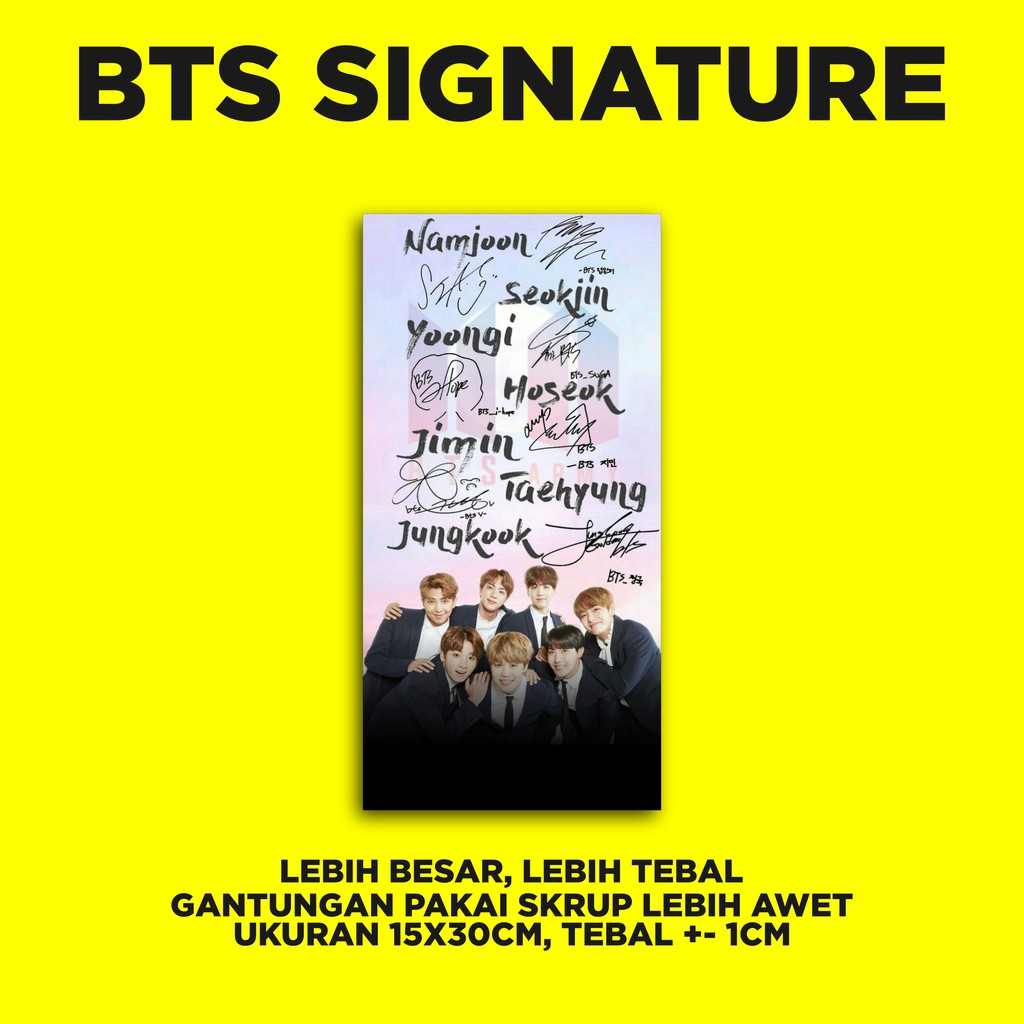Jual BTS Signature Poster Tanda Tangan BTS Army | Shopee Indonesia