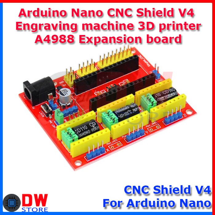Jual Arduino Nano CNC Shield V4 engraving machine 3D printer A4988 ...