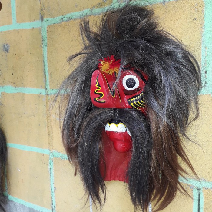 Jual Topeng Kayu Buto Bujang Ganong Utk Atraksi Kuda Lumping ...