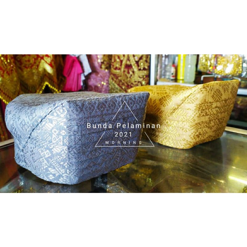 Jual Topi Minang Saluak Padang Songket Bagus Gold / Silver | Shopee ...