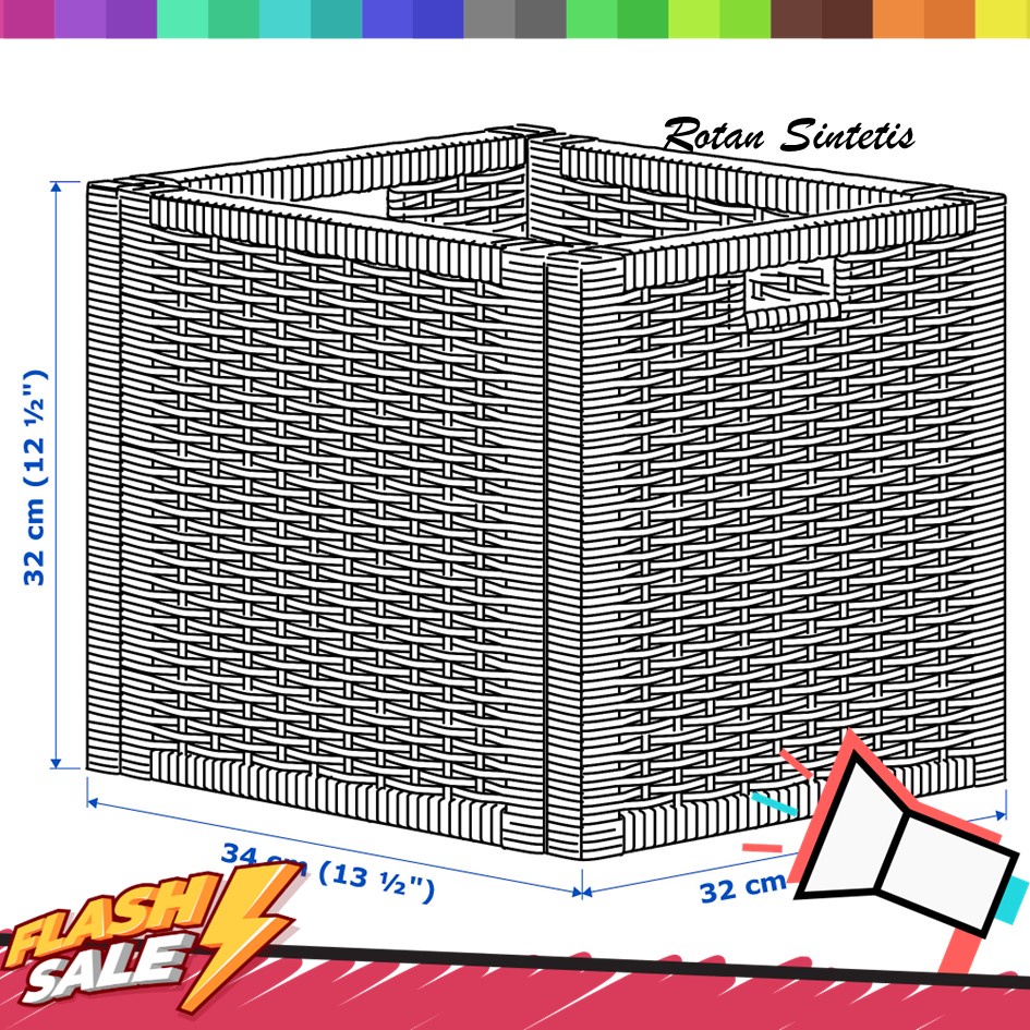 Jual Box Storage Laci Serbaguna Rotan Alami Natural Hitam | Shopee ...