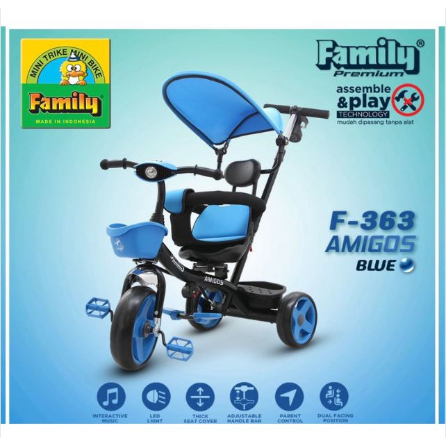 Jual Sepeda Anak Roda Tiga Family Premium F-363 Amigos | Shopee Indonesia