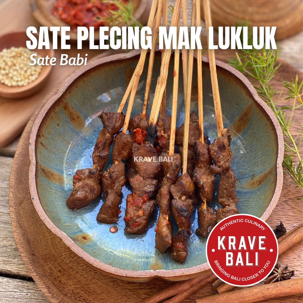 Jual Sate Babi Plecing Mak Lukluk 15 Tusuk - Makanan Khas Bali Asli ...