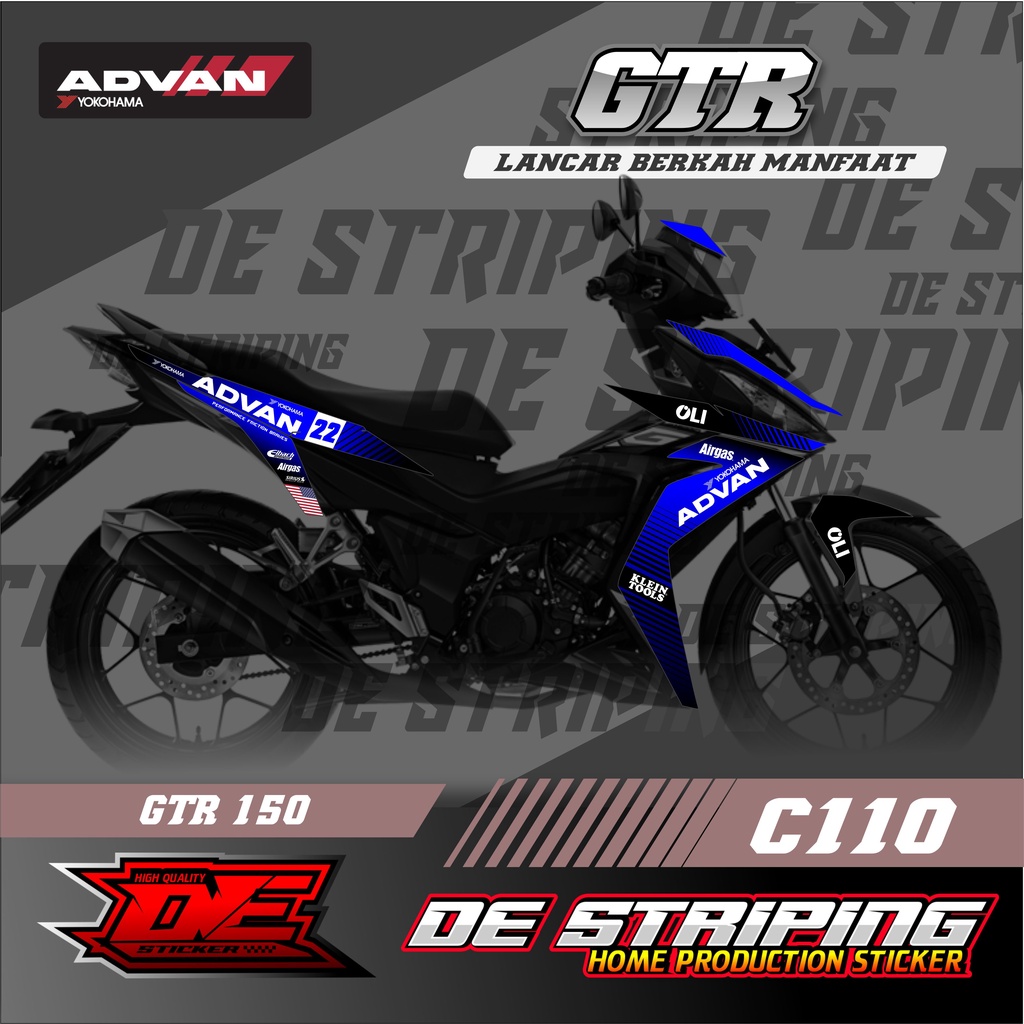 Jual ADVAN RACER! Striping stiker Motor Honda GTR 150 (C110) stiker ...