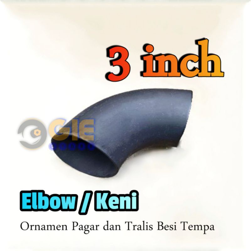 Jual Elbow Keni elbo besi pipa 3 inch in Ornamen Pagar dan Tralis besi ...