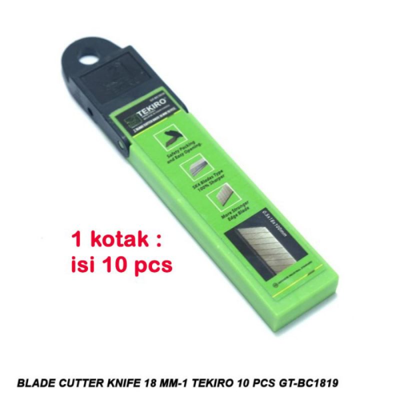 Jual Isi Ulang Pisau Cutter | Refill Cutter BESAR 18mm TEKIRO isi 10 ...