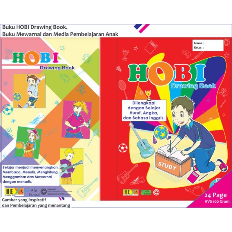 Jual HOBI Drawing Book. 24 Page. Buku Mewarnai Anak kualitas Bagus dan ...