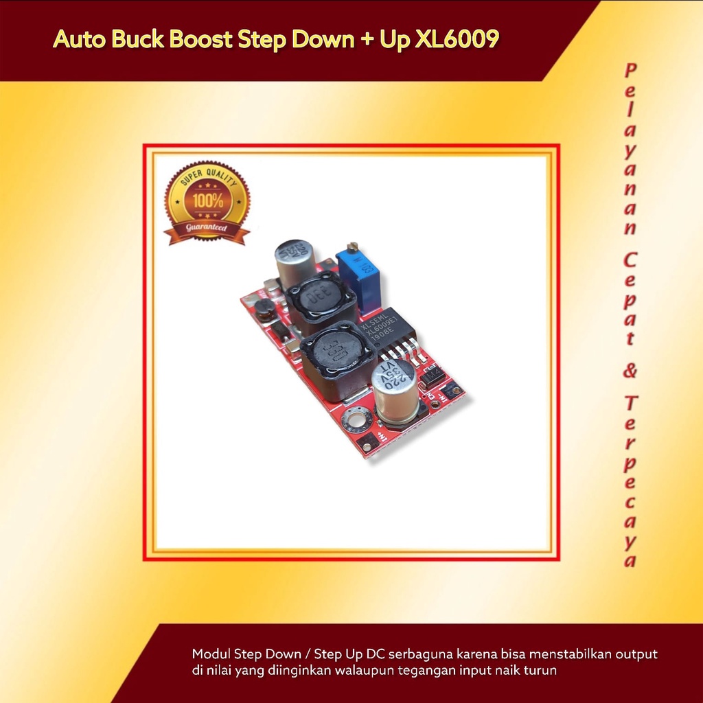 Jual Red Auto Buck Boost Step Down Step Up XL6009 Converter | Shopee Indonesia