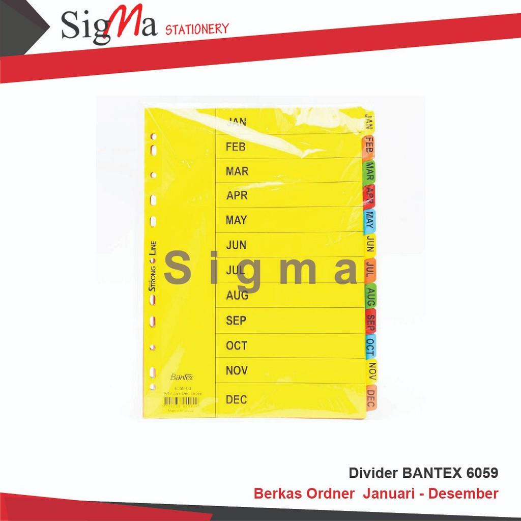 Jual Pembatas File Odner BANTEX DIVIDER JANUARI - DESEMBER 6059 Sekat ...