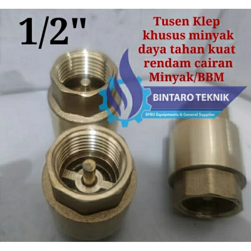 Jual Tusen Klep Tosen Tozen Klep Check Valve Full Kuningan 1/2" 1 per 2 ...