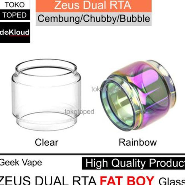 Jual Fat Boy Zeus Dual Rta Replacement Glass | Kaca Cembung Bubble ...