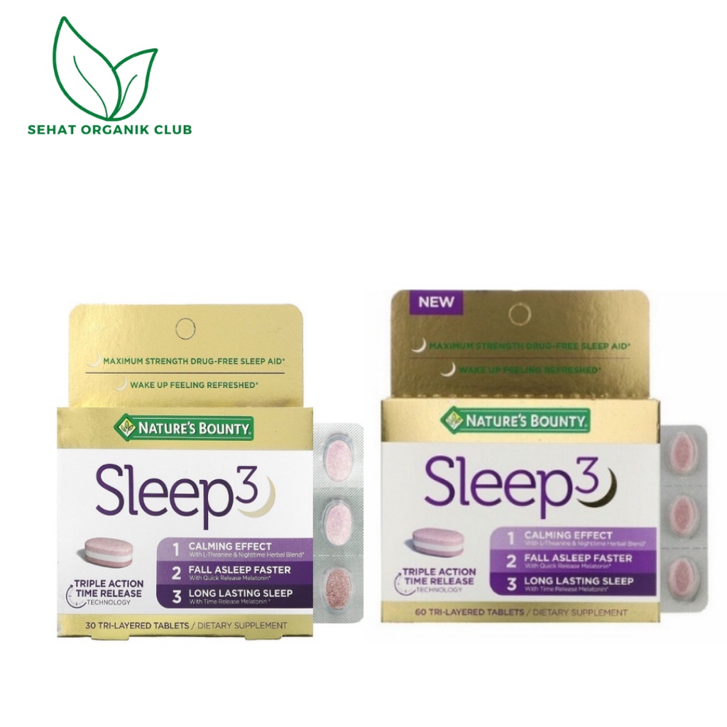 Jual Nature's Bounty Sleep 3 Maximum Strength Sleep 60 Tablets ; Sleep ...