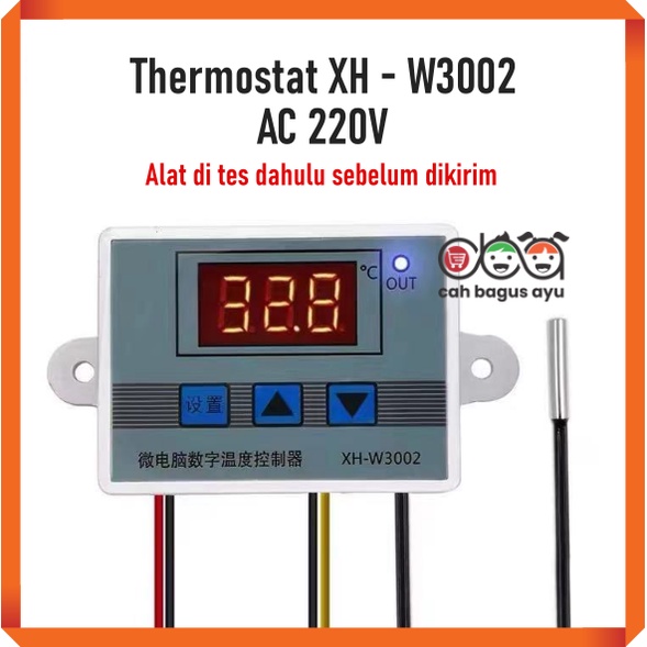 Jual Thermostat XH W3002 AC 220V Termostat W3002 Digital Temperature Control Mesin Penetas Tetas ...