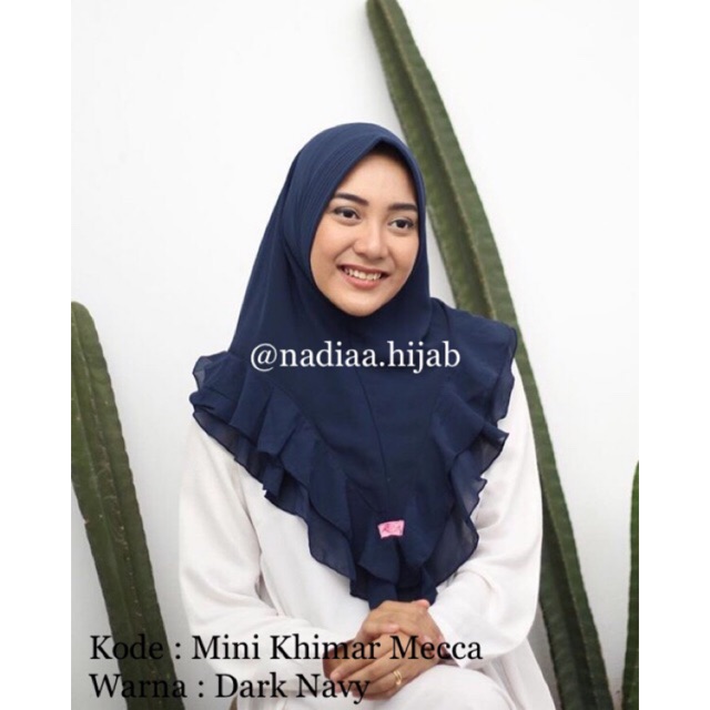 Jual Mini Khimar Mecca (Dark Navy) | Shopee Indonesia