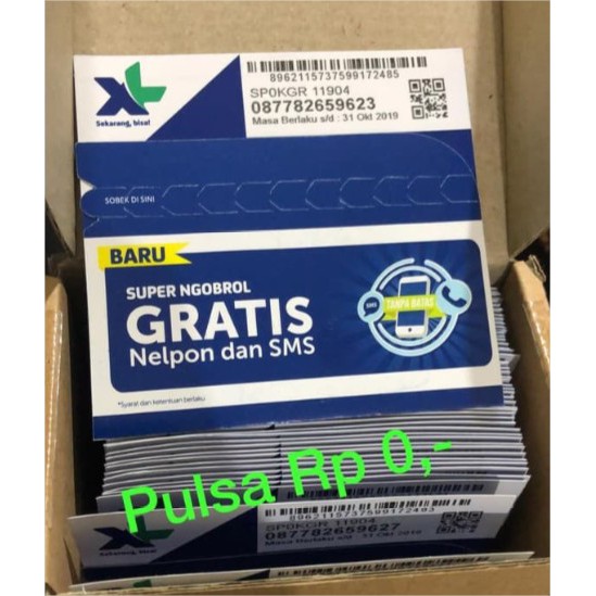 Jual Kartu Perdana XL 4G| Nomor Sim Card Segel Baru | Shopee Indonesia