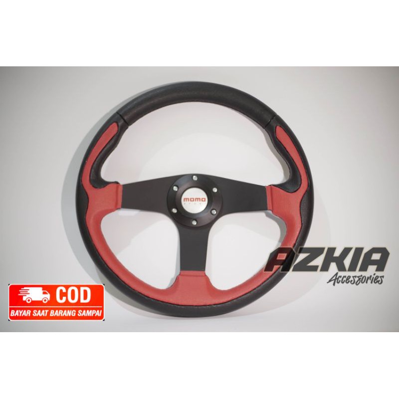 Jual stir mobil 14 inci ring 3 warna merah/ setir truk / setir recing ...