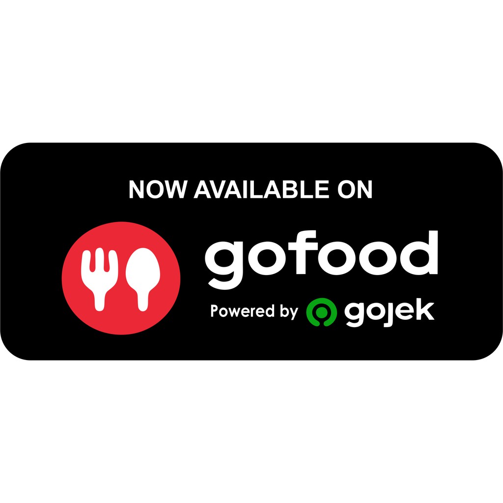 Jual Stiker GoFood Hitam ukuran (20x8,5)cm | Shopee Indonesia
