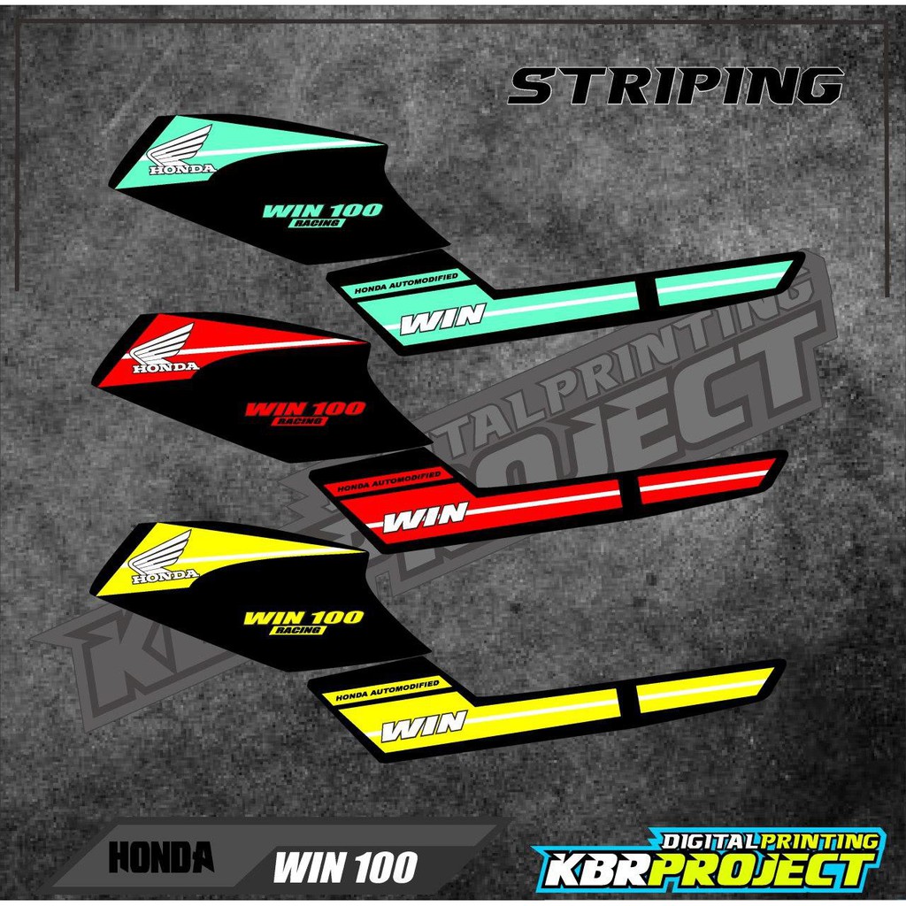 Jual (COD) Stiker Striping Honda WIN 100 Desain Trill elegant - Stiker ...
