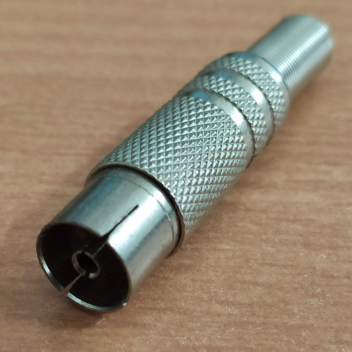 Jual PROMO Sambungan Kepala Jack Kabel Antena TV Male / Female Besi ...