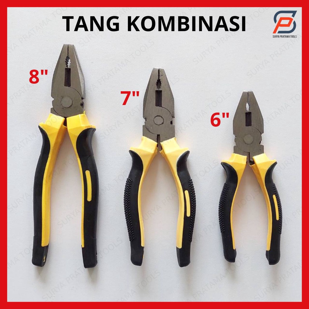 Jual Tang Kombinasi 6" 7" 8" inch / Tang Biasa / Tang Jepit Multifungsi ...