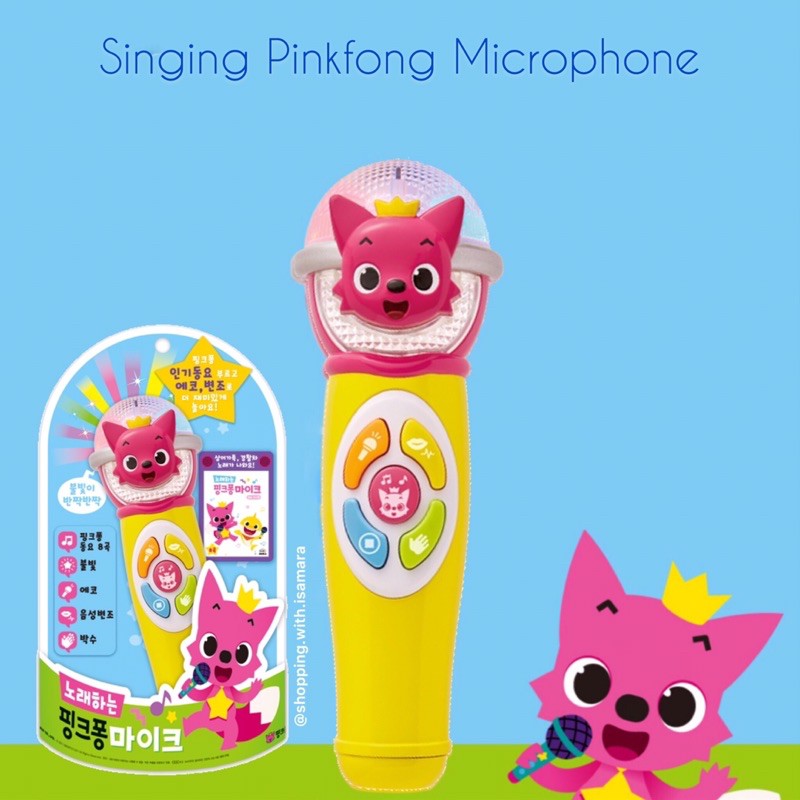 Jual Ori Korea Pinkfong Baby Shark Microphone / Mic Mainan | Shopee ...