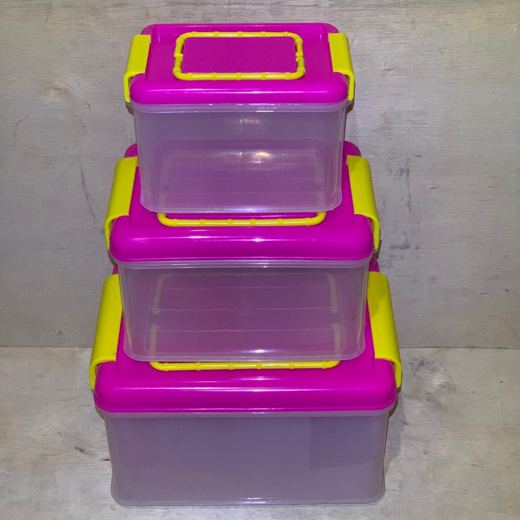 Jual Container Box Flexi Multifunction Set Isi 3 Multiplast | Shopee ...