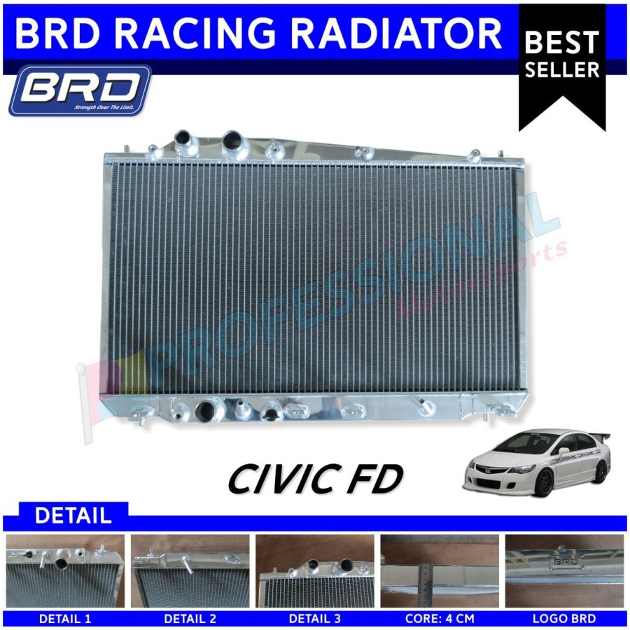 Jual RADIATOR RACING ALUMINIUM HONDA CIVIC FD MATIC BRD THAILAND ...