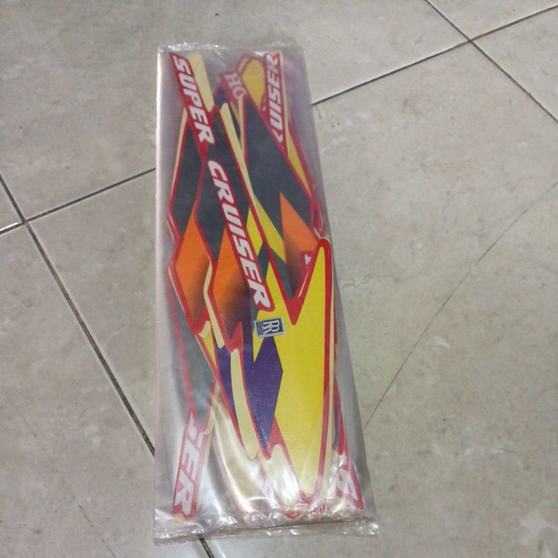 Jual striping stiker les body Honda Tiger super cruiser merah | Shopee ...