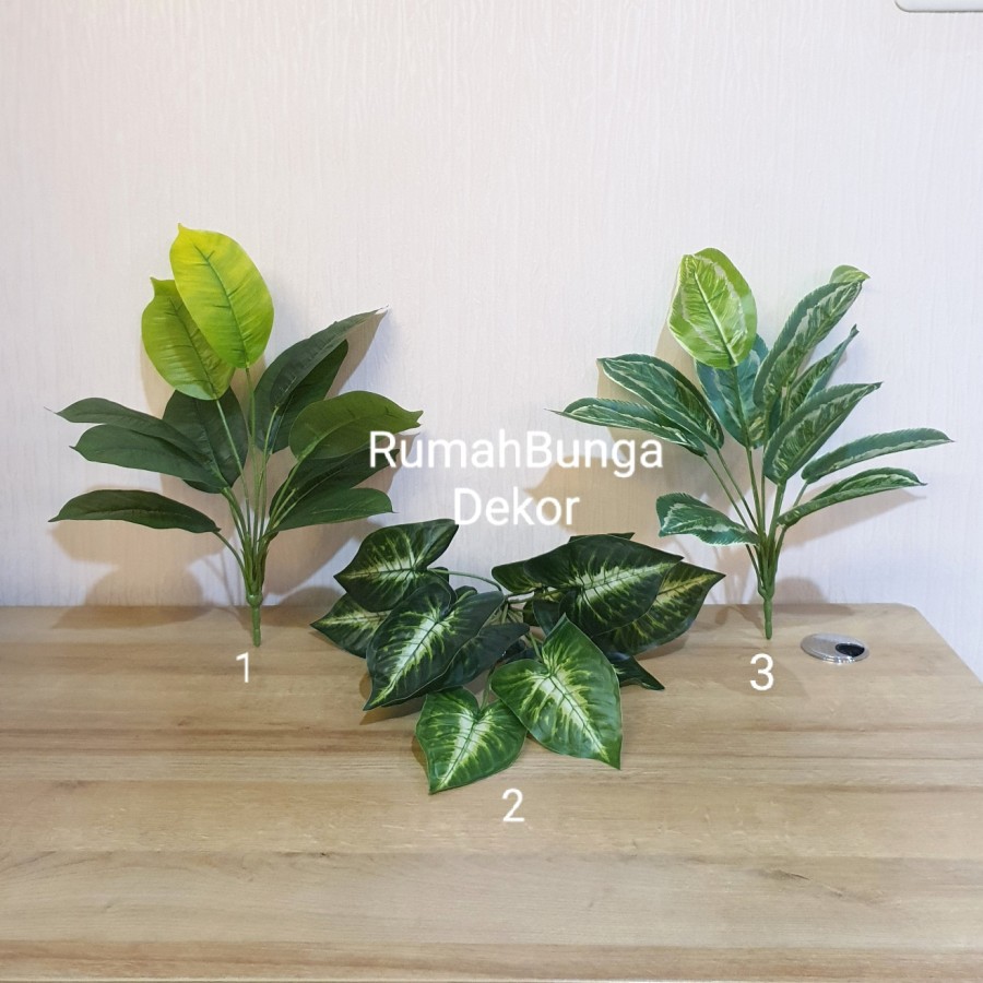 Jual Daun Group Latex Artificial isi 12 ( Ada 4 Warna/Motif ) | Shopee ...