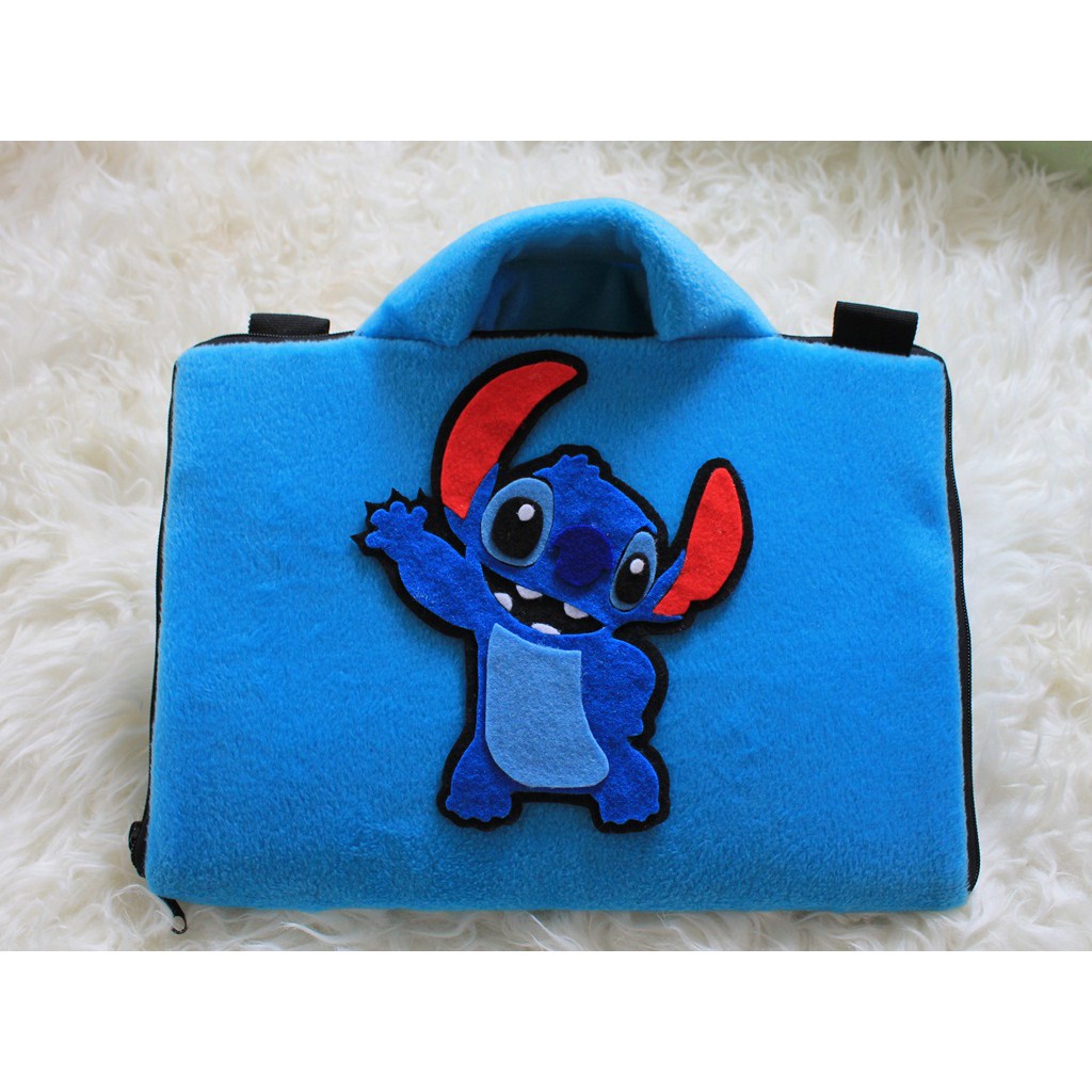 Jual Tas Laptop Stitch Full Body Biru Bulu Tipis Velboa 10-17 Inch Tas ...