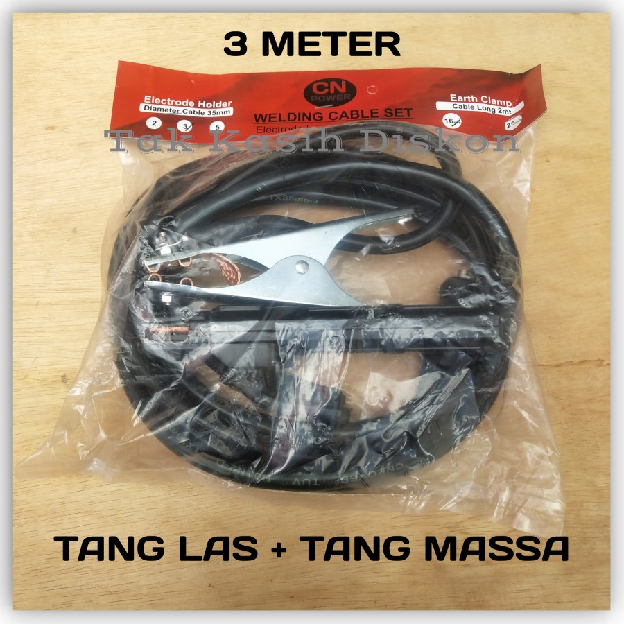 Jual TANG LAS + TANG MASSA SET KABEL LAS 3 METER | Shopee Indonesia